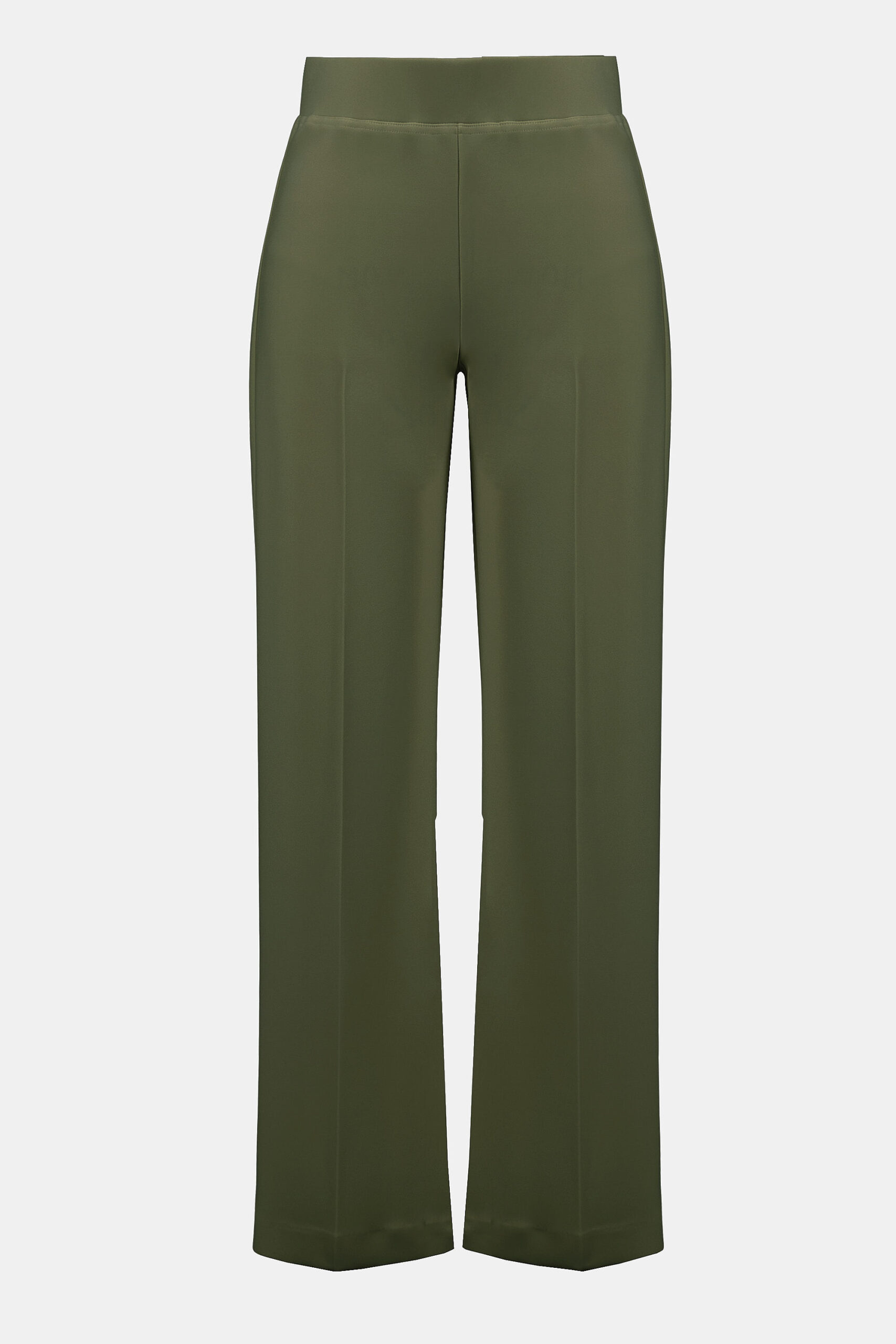 Joseph Ribkoff 153088 Avocado Classic Wide Leg Trousers - Gertrude Fashions